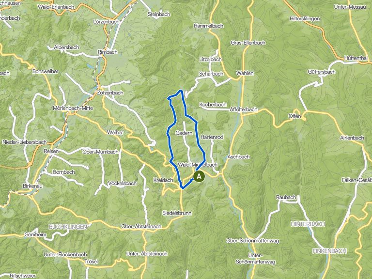 Höhenweg zur Tromm – Ireneturm Loop from Solardraisine Wald-Michelbach ...